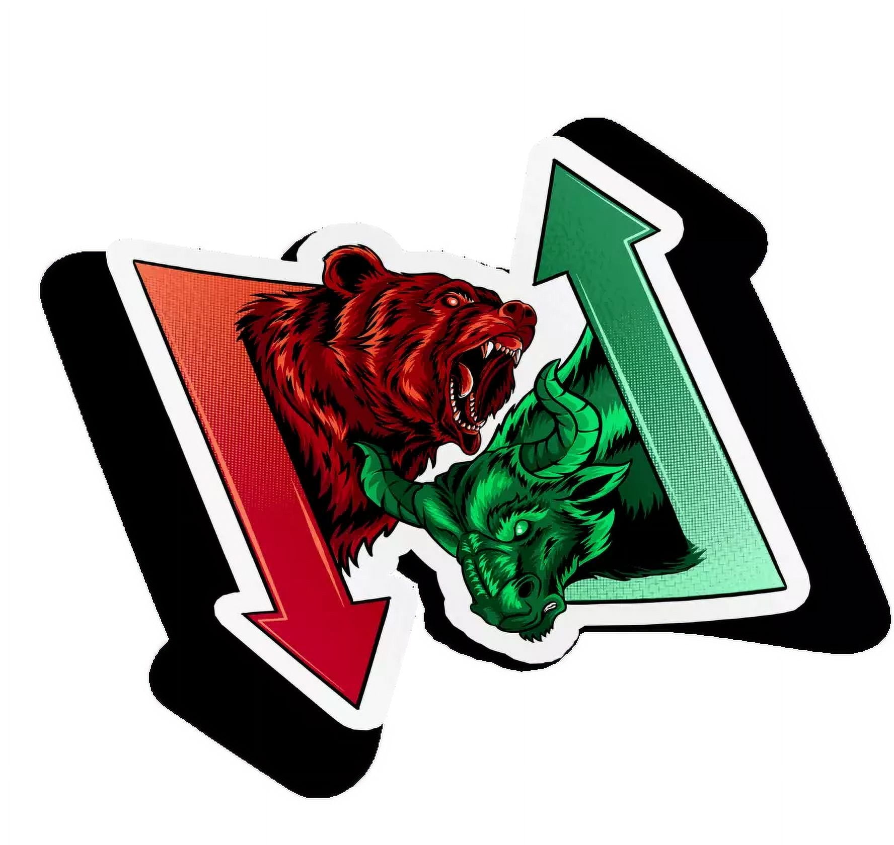 Bullish Bearish Stock Market Sticker For Tumblers, Laptops Phone Decal ...