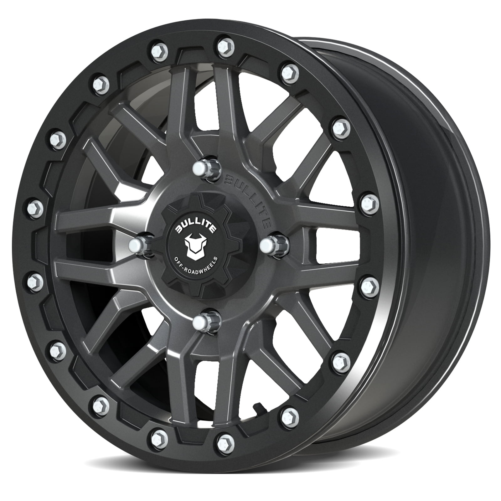 Bullite Wheels BT-06 Berserker UTV ATV SXS Beadlock Rims Satin Black ...