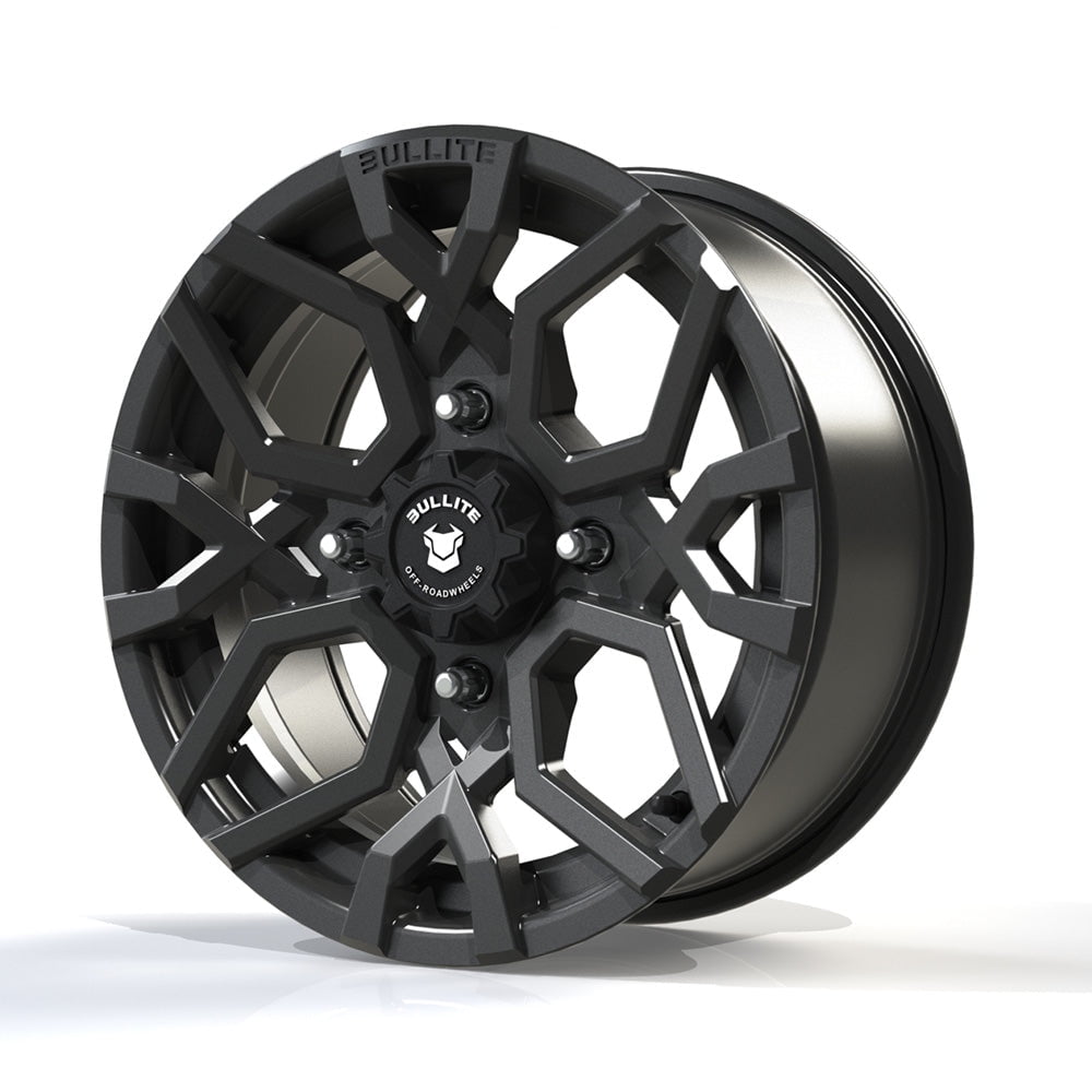 Bullite Wheels BT-07 Caster UTV ATV SXS Rims Gunmetal Gray 15" | 4x156 ...