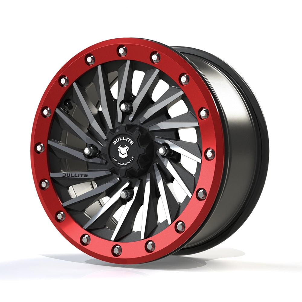 Bullite Wheels BT-08 Blade UTV ATV SXS Beadlock Rims Gunmetal Gray and ...