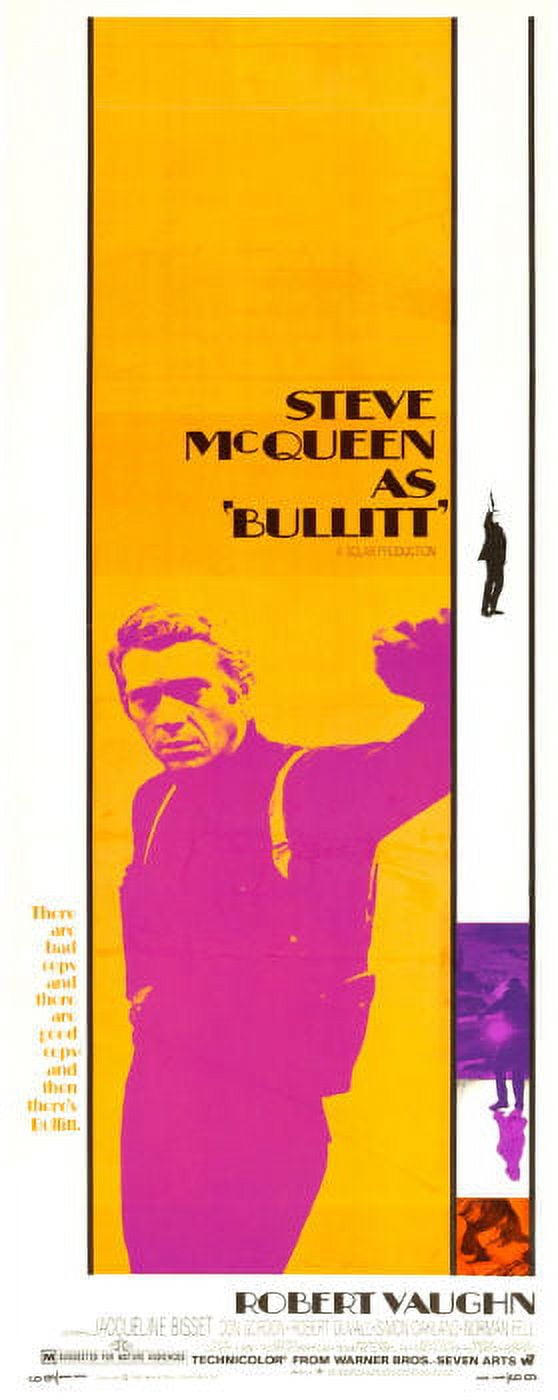 Bullitt Movie Poster 14x36 14inx36in Insert Movie Poster Multi-Color ...