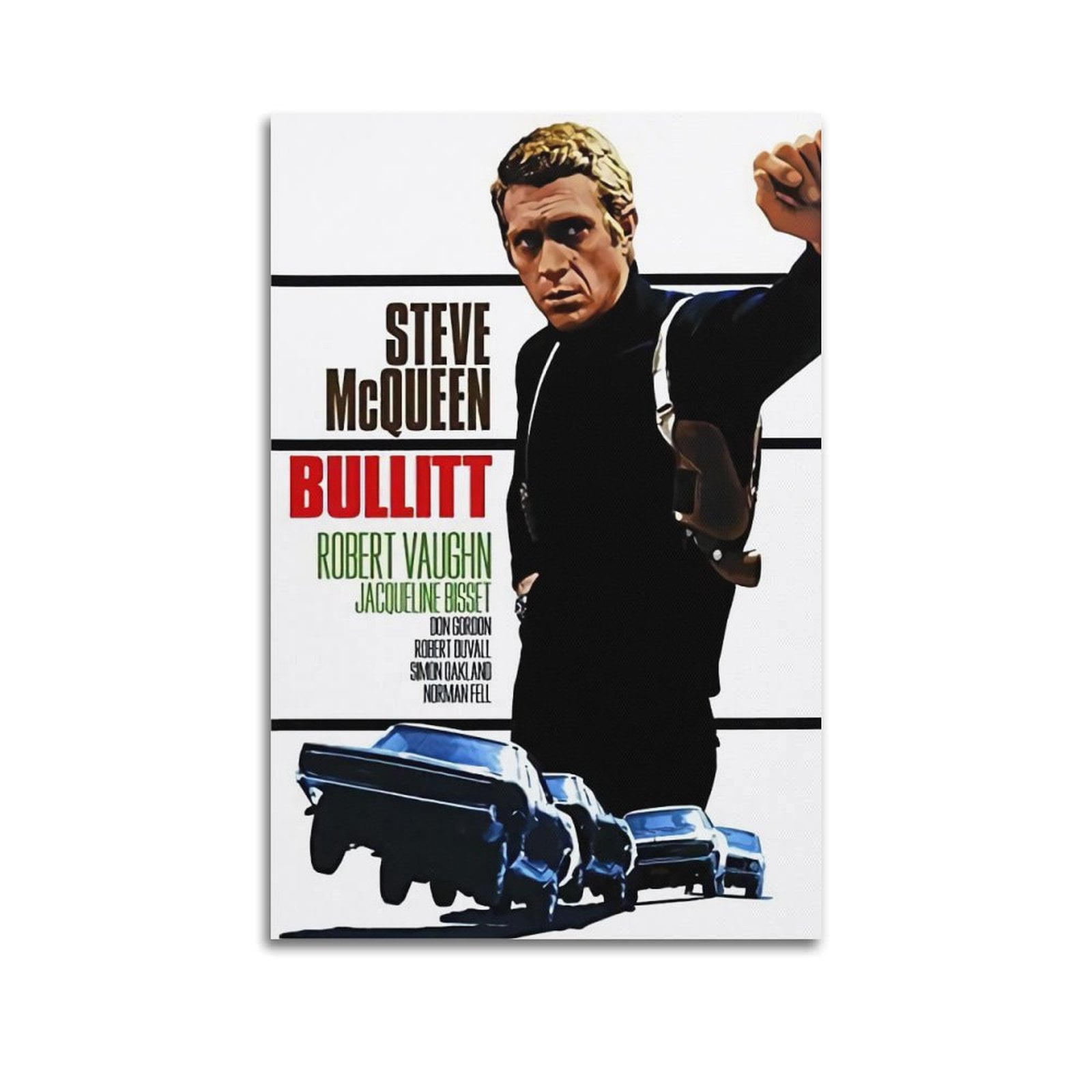 Bullitt Poster Wall Art Canvas Aesthetic Music And Movies Decorative ...