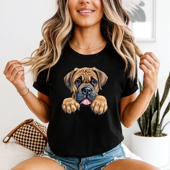 Bullmastiff Dog Animals Womens Graphic T-Shirt Dog Lover Pet Owner, All ...