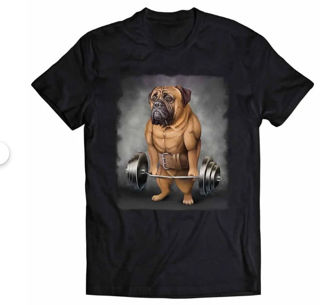 Bullmastiff Dog Muscle Training with Barbell Shrug Bar Fitness Gym ...