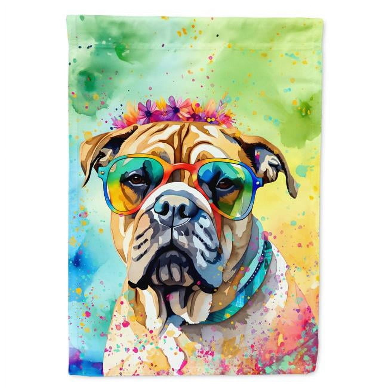 Bullmastiff Hippie Dawg House Flag 28 in x 40 in - Walmart.com