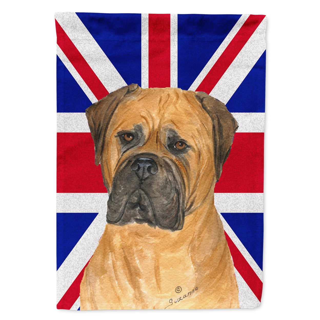 Bullmastiff with English Union Jack British Flag Garden Flag - Walmart.com