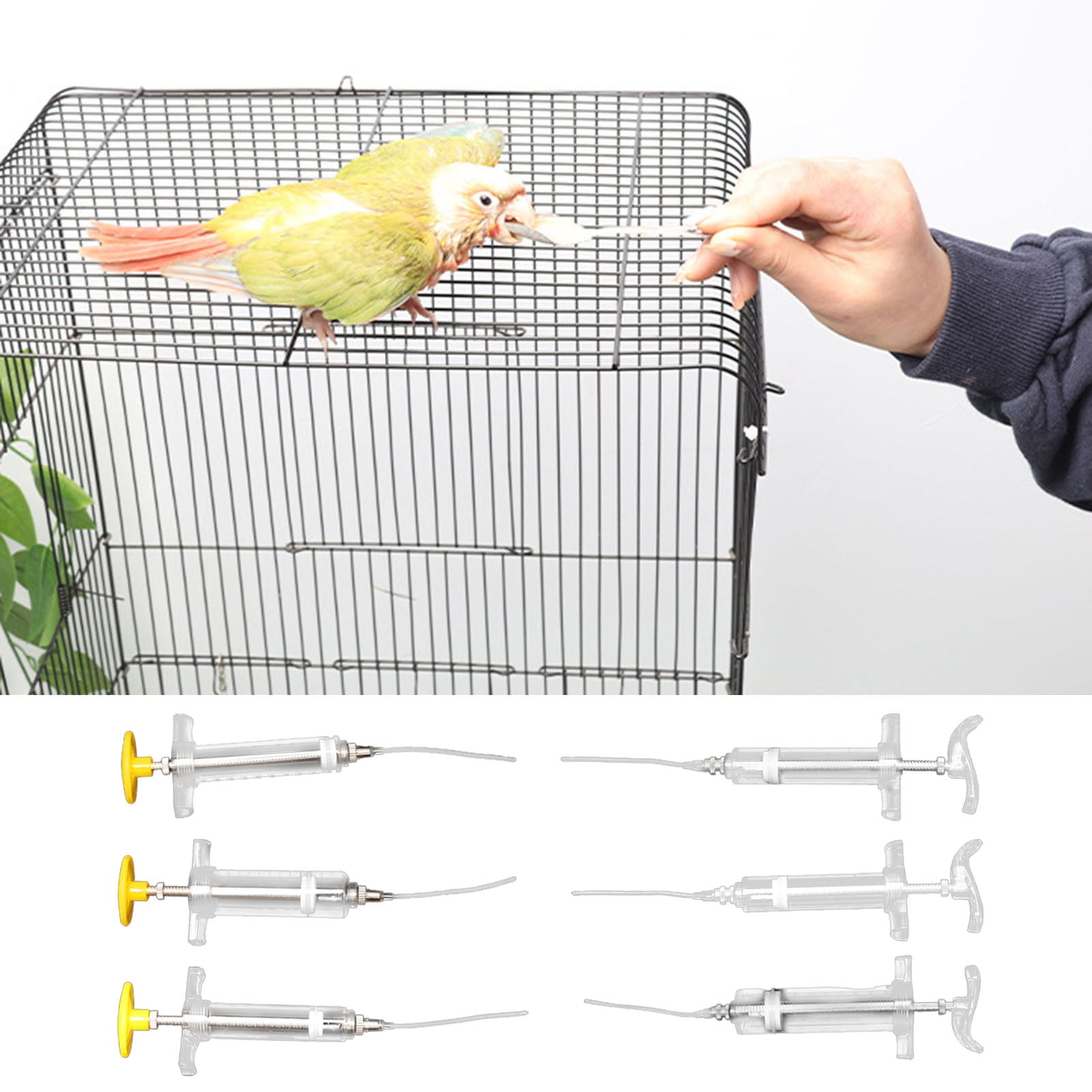 Bullpaw 10/20/30/50ml Baby Bird Feeder with Scale Round Hose Adjustable ...