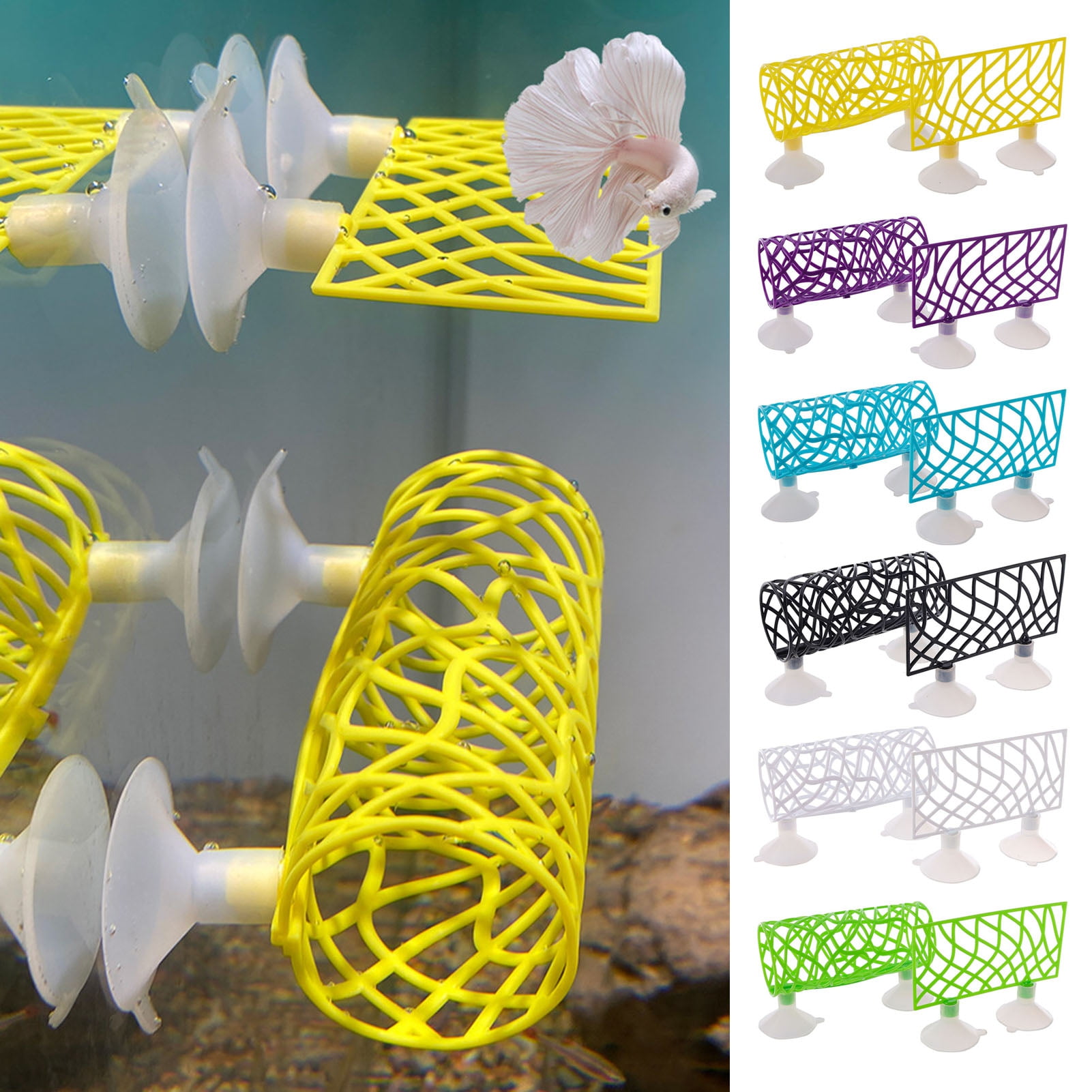 Bullpaw 2 Pcs Betta Fish Breeding Tunnel Easy Installation Protection ...