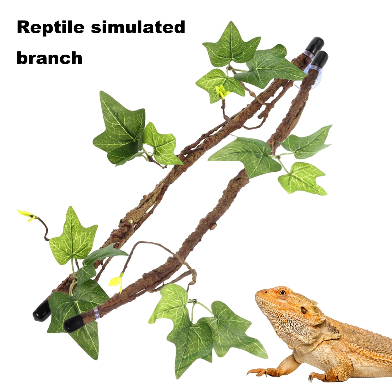 Bullpaw 2Pcs 17 Inch Reptile Branches with Suction Cups Lizard Climbing ...