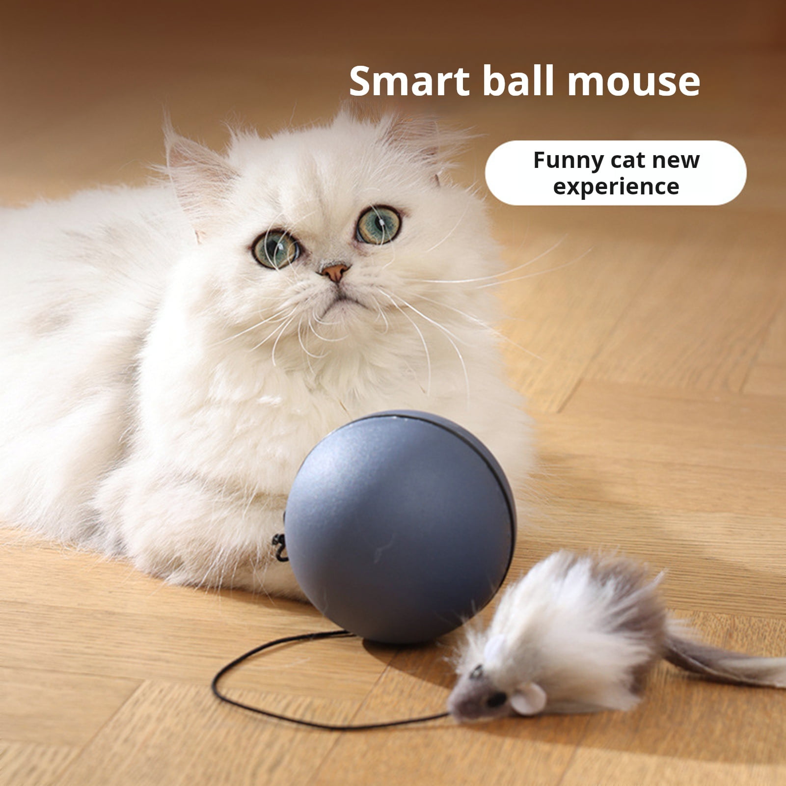 Bullpaw Automatic Rolling Ball Cat Toy Interactive Smart Moving Ball ...