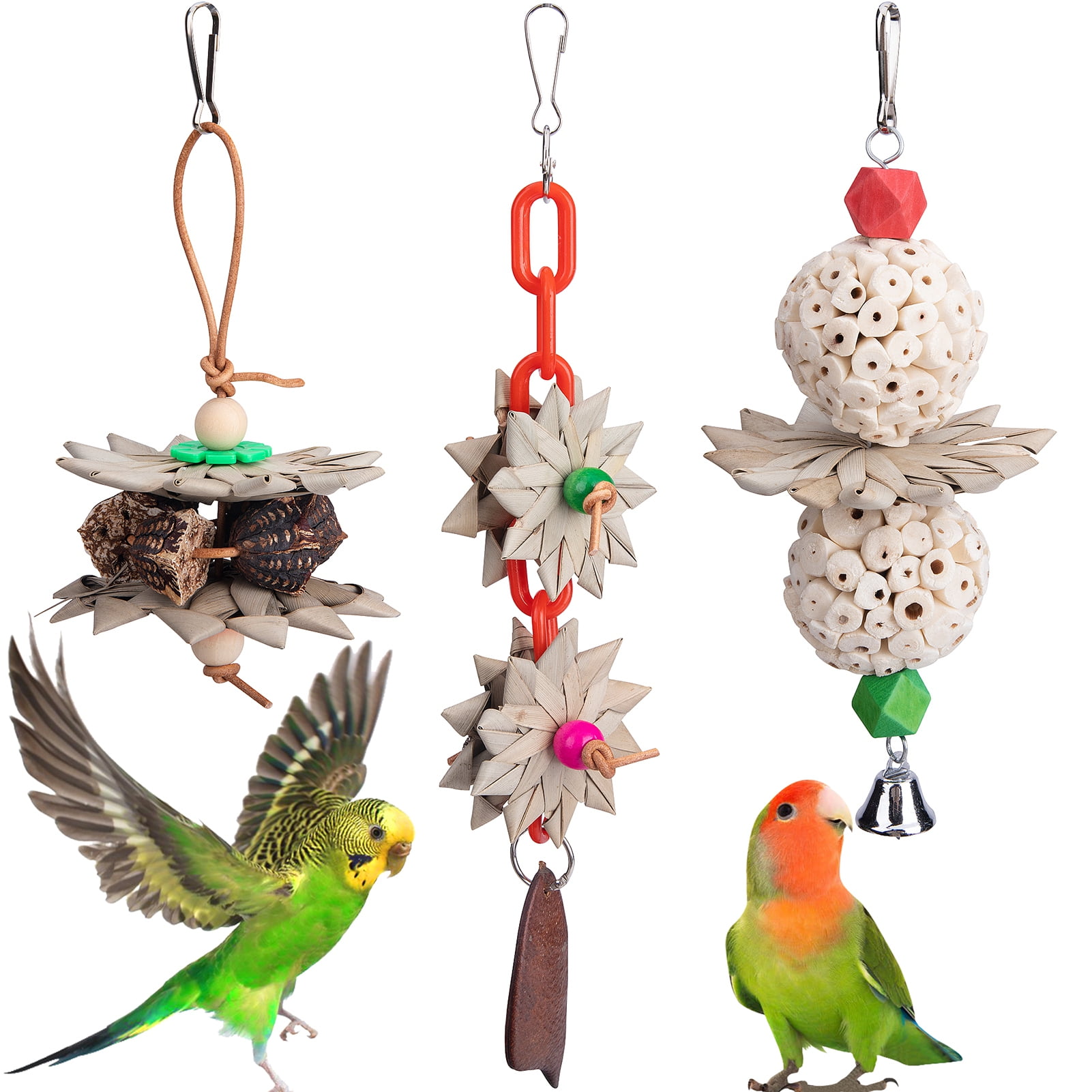 Bullpaw Bird Chew Toy Hook Design Wear Resistant Eco-friendly Bite ...