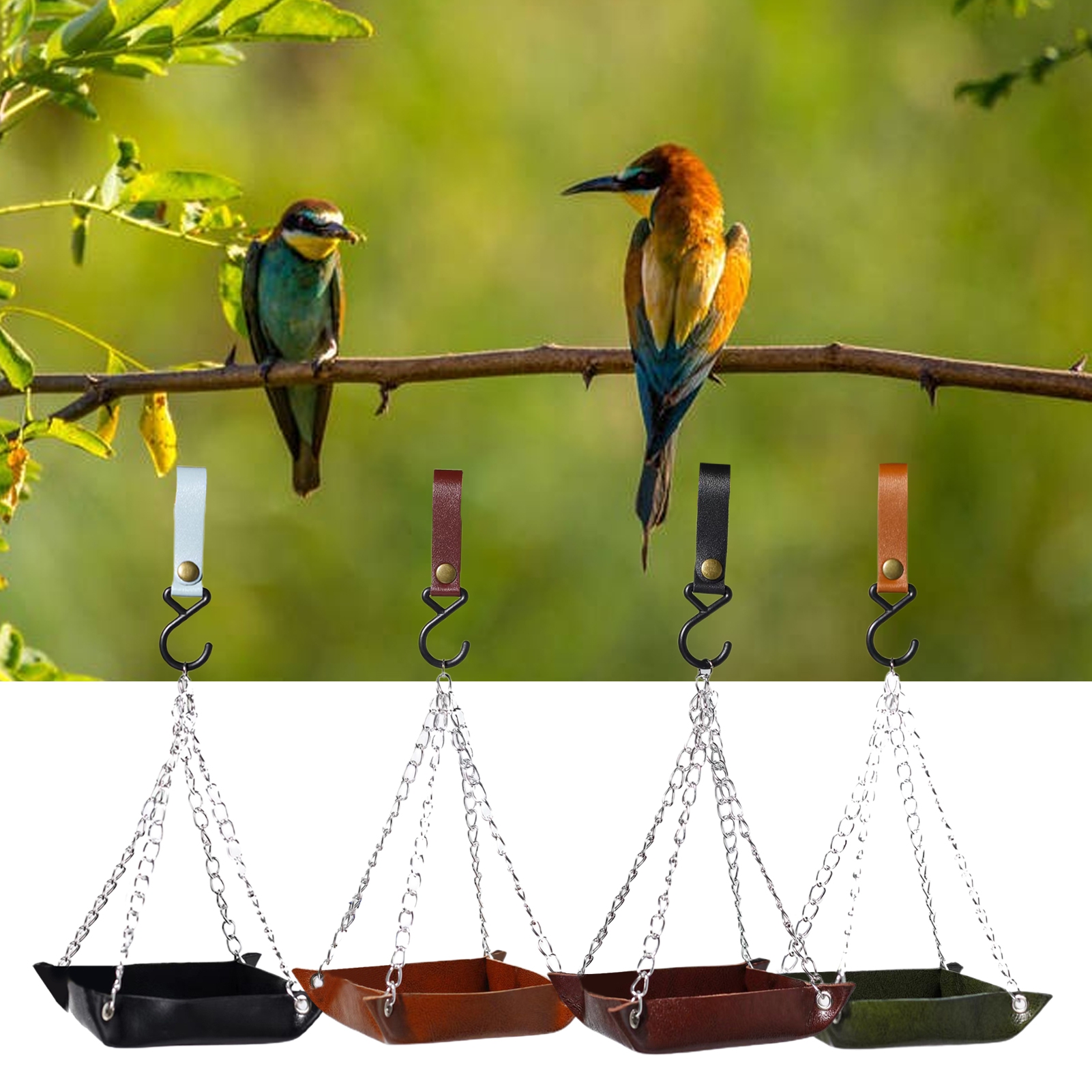 Bullpaw Bird Feeder Hanging with Hook Bite Resistant Waterproof Retro ...