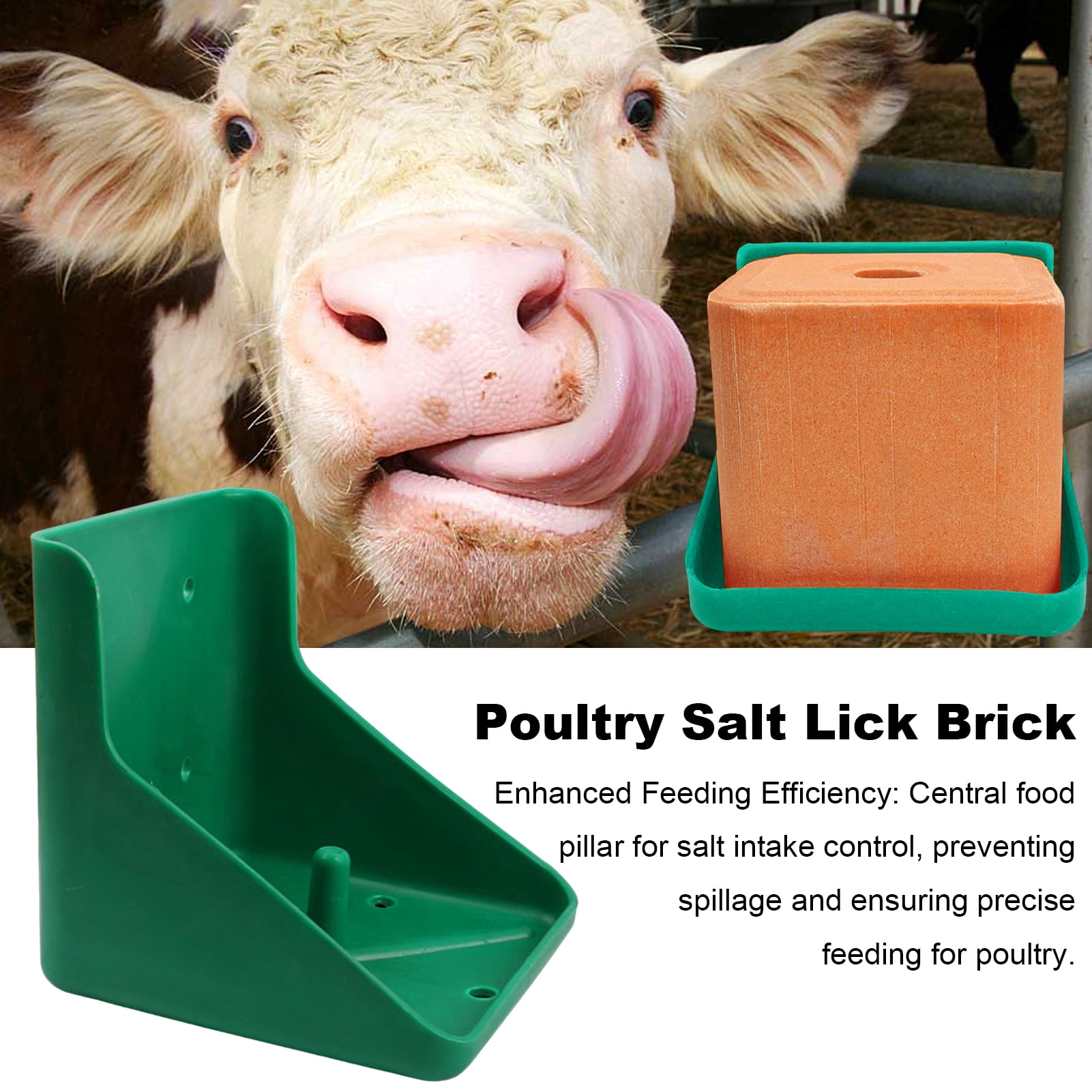 Bullpaw Cattle Sheep Licking Brick Box Salt Bricks Mineral Block Feeder ...