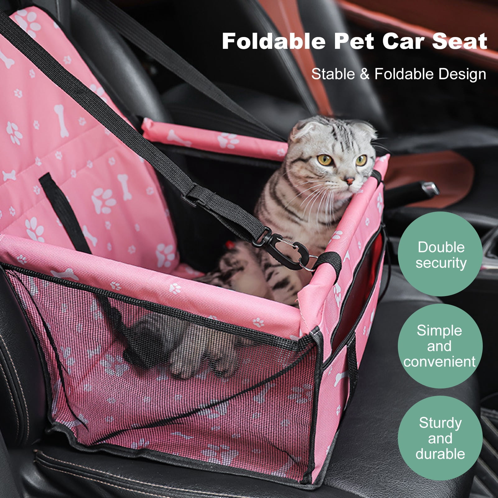 Bullpaw Dog Car Seat Bag Folding Pet Carriers Bag Waterproof Hollow ...