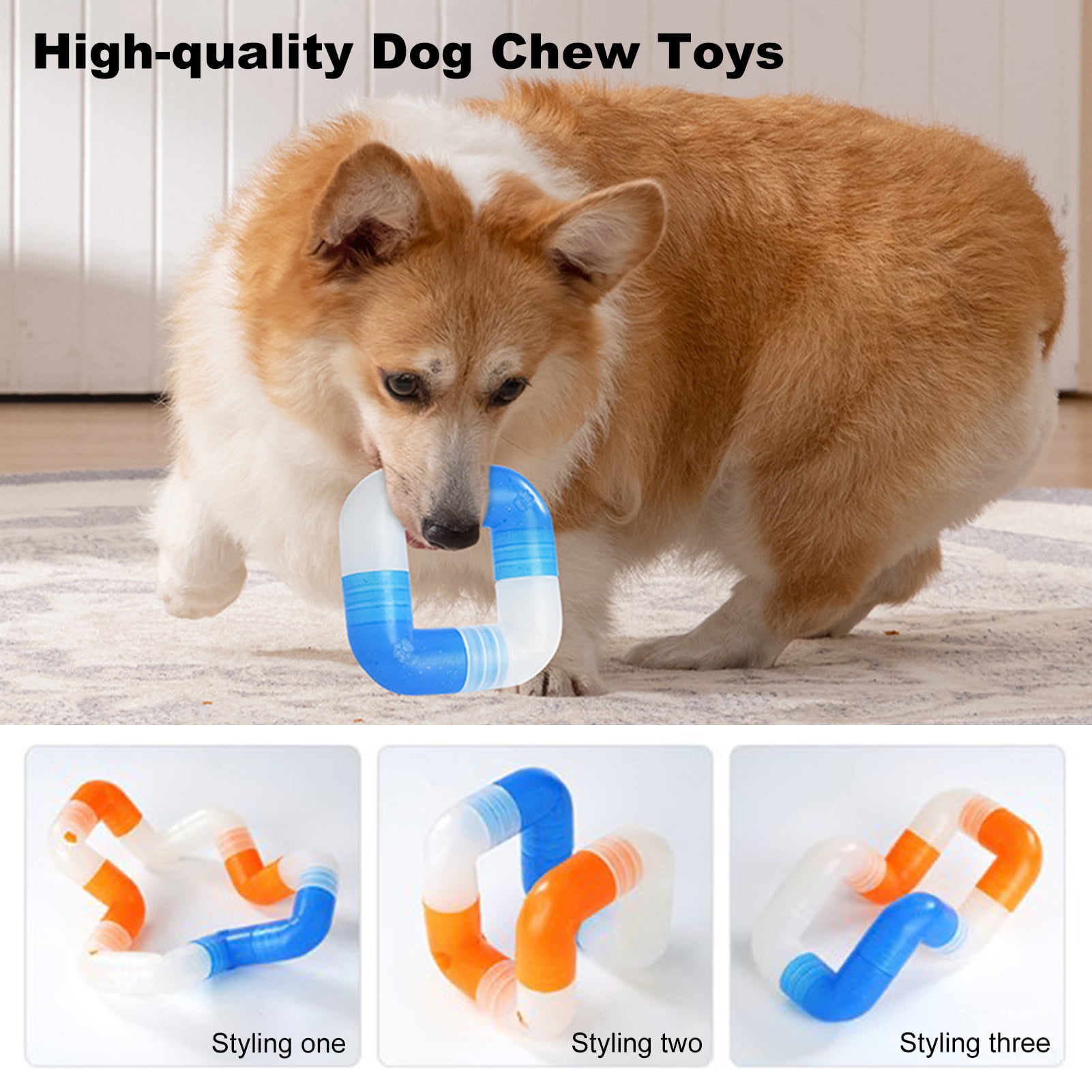 Bullpaw Dog Chew Toys for Aggressive Chewers Interactive Spliceable Dog ...