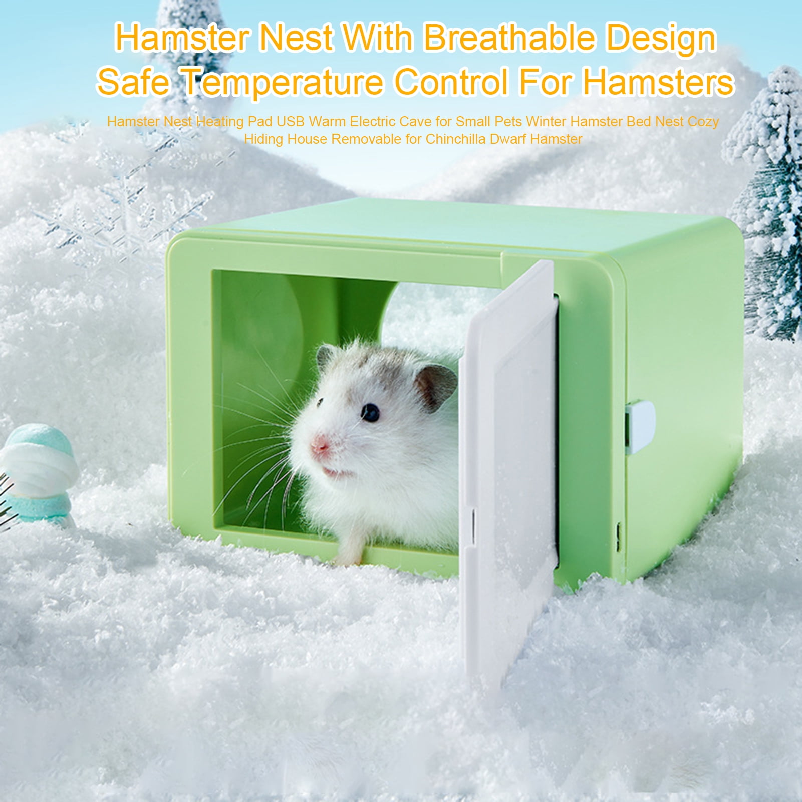 Bullpaw Heated Hamster Cave Electric Small Animals Warm Hideout House ...