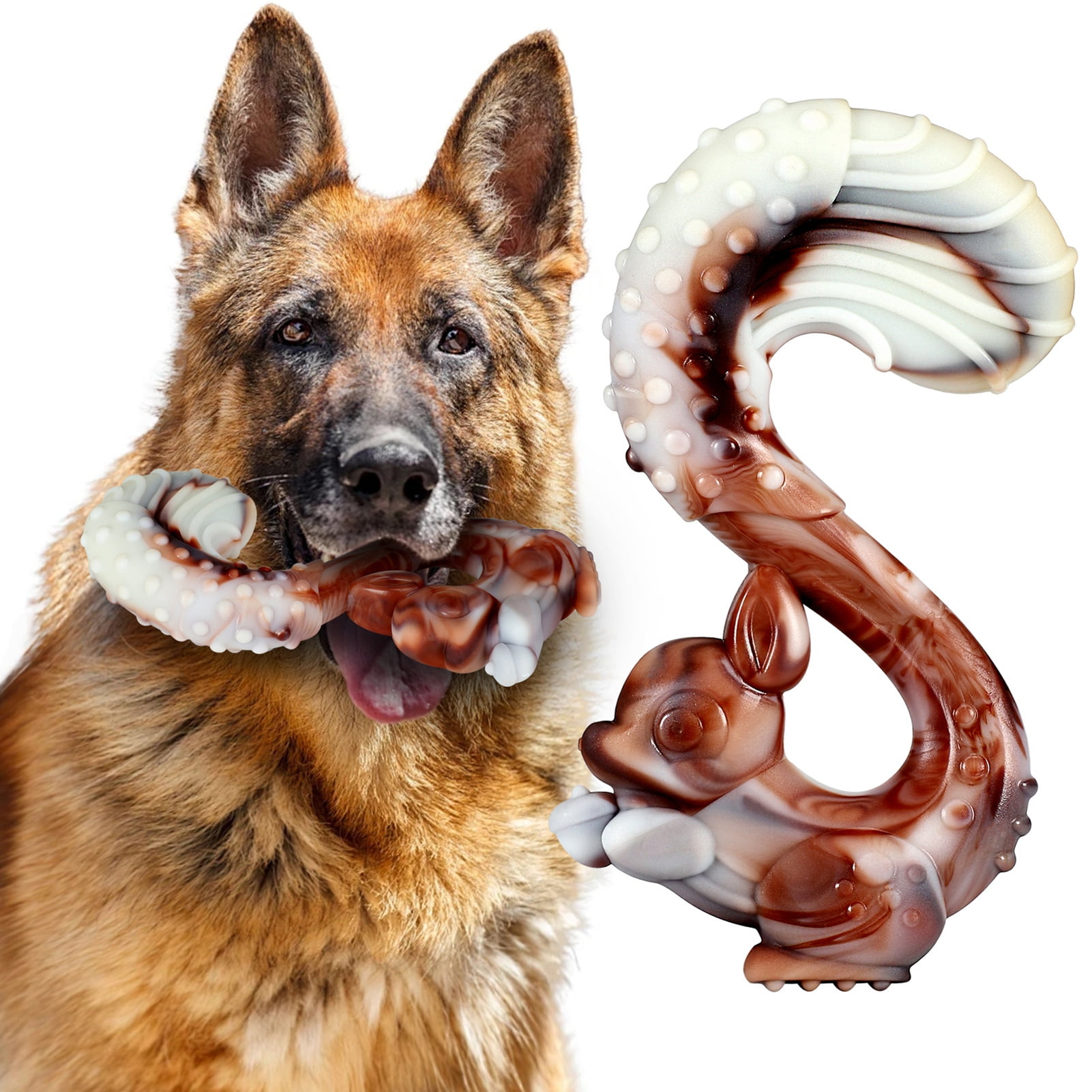 Bullpaw Indestructible Dog Toy for Aggressive Chewers Beef Flavor Tough ...