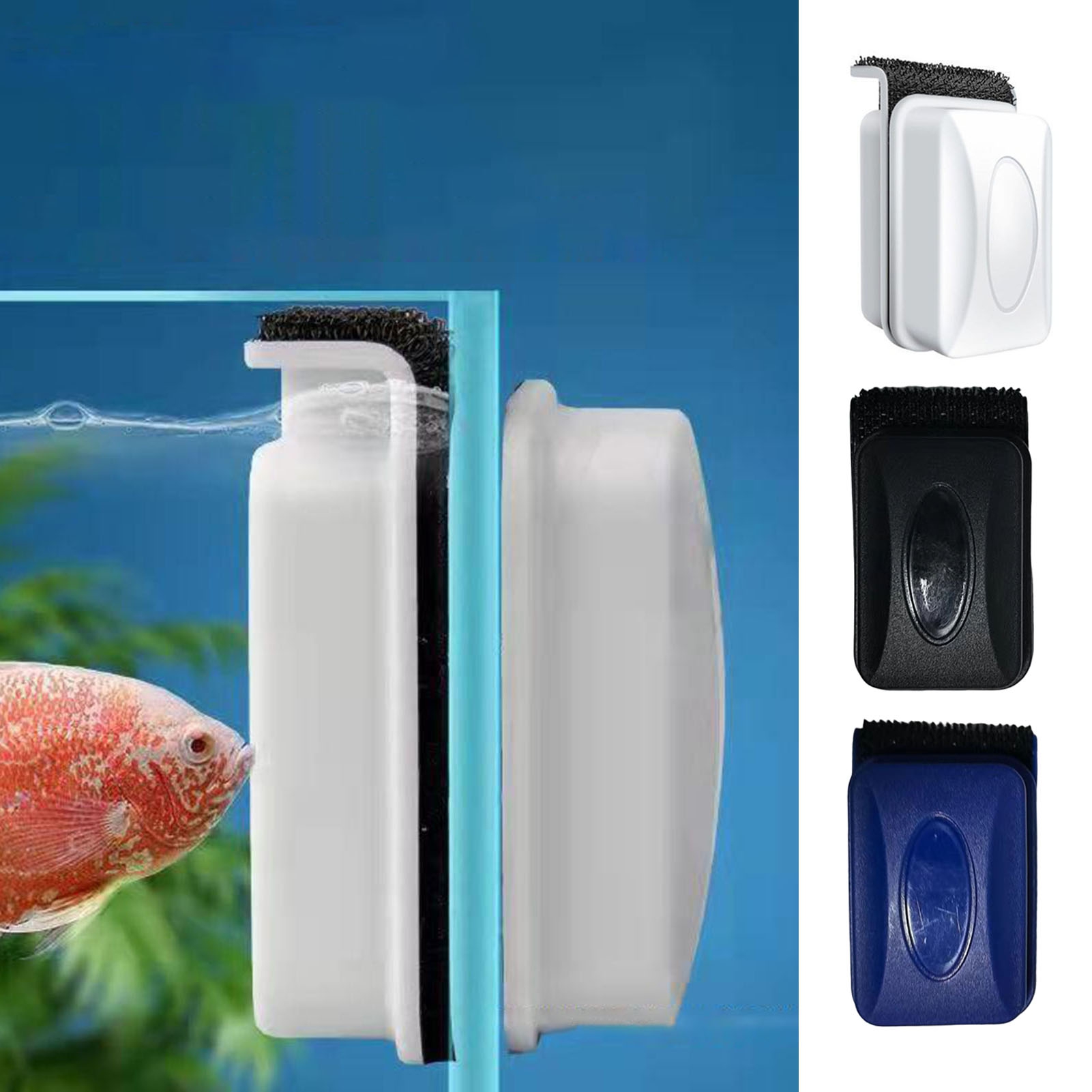 Bullpaw Magnetic Fish Tank Brush Algae Scraper Cleaner Double-Sided ...