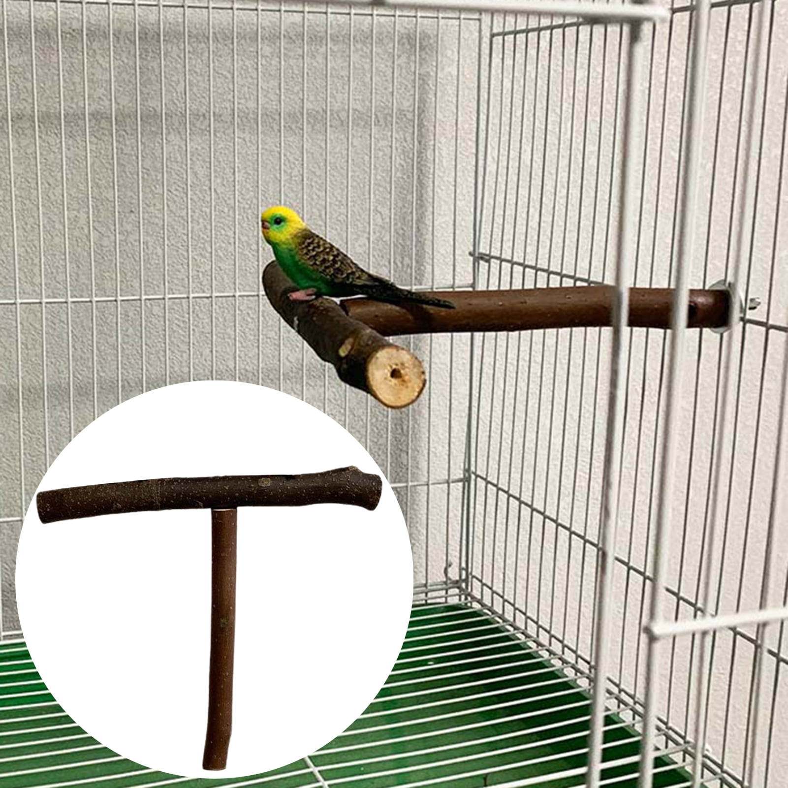 Bullpaw Parrot Branch Perches T Shape Grinding Claw Wood Molar Bird ...