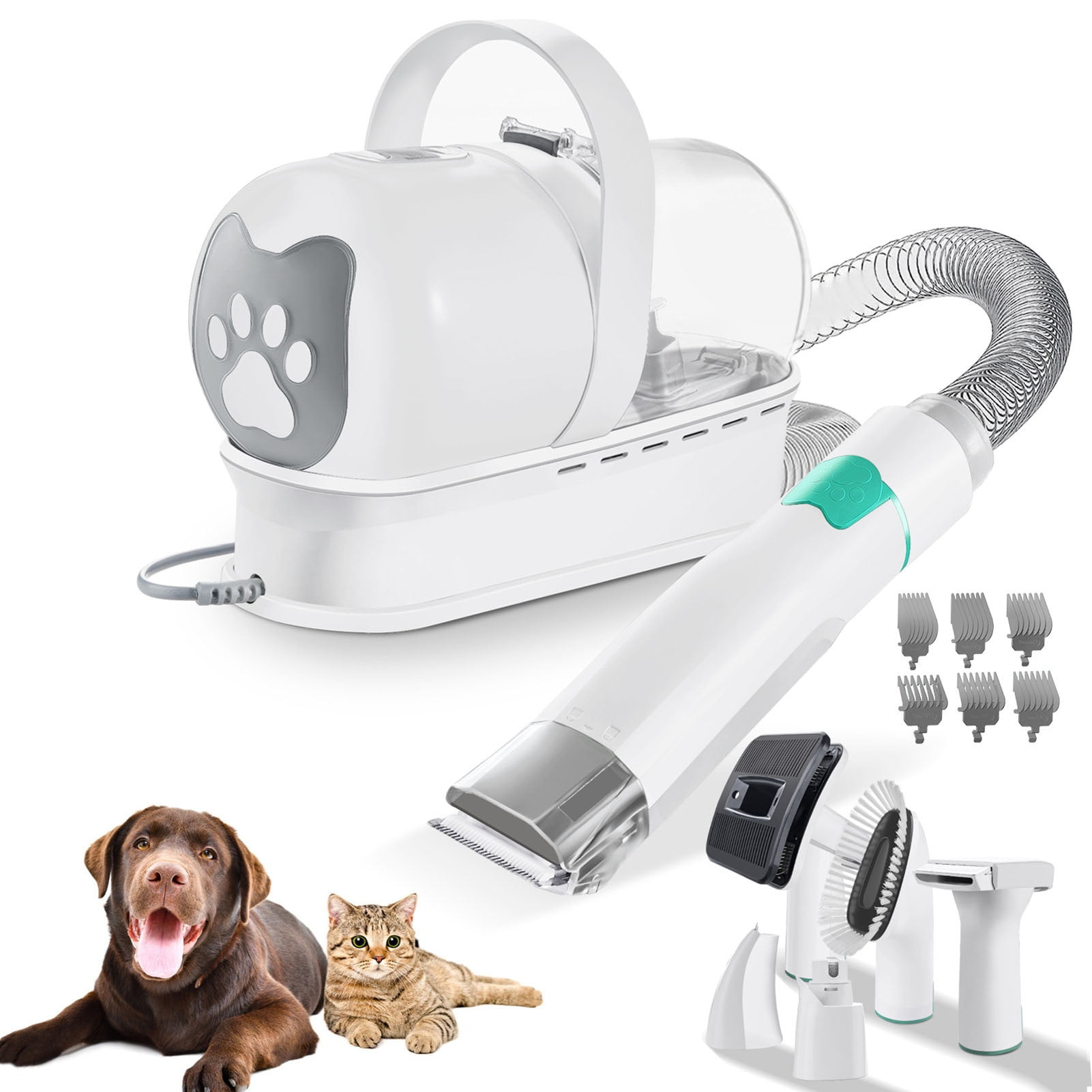 Bullpaw Pet Grooming Vacuum Kit 13000Pa Dog Hair Vacuum Groomer with ...