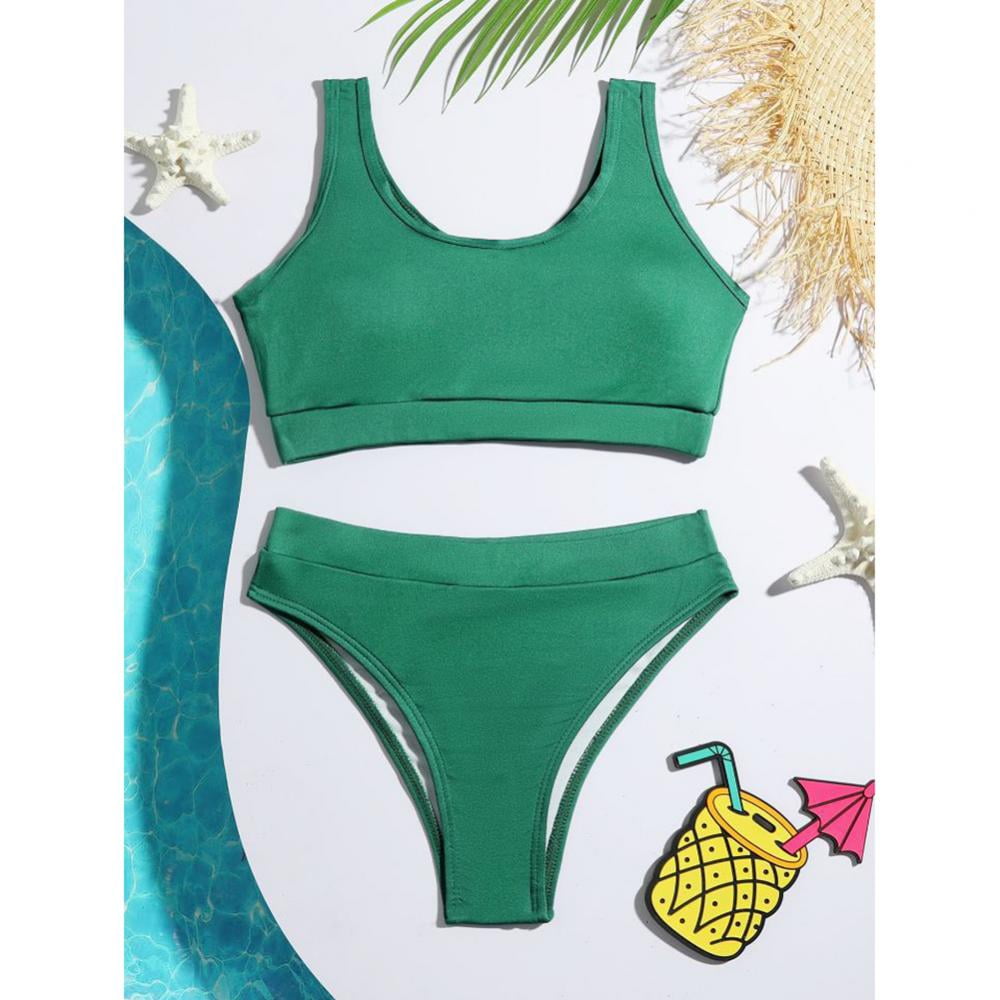 Bullpiano 7-11T Girls Solid Swimsuits Two-Pieces Bathing Suits Summer ...