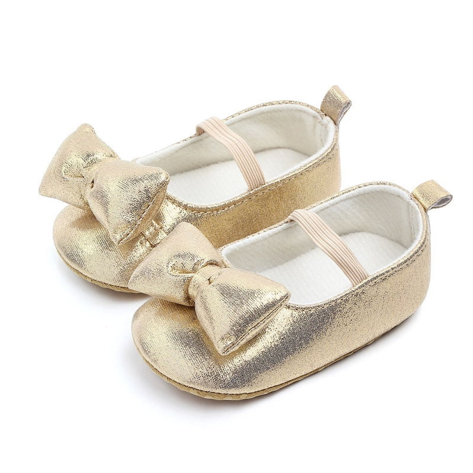 Bullpiano Baby Girl Dress Shoes Newborn Anti-Slip Bowknot Shoes Infants ...
