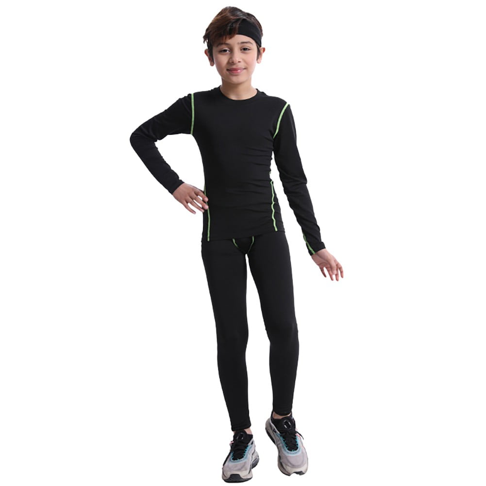 Bullpiano Boys Base Layer Athletic Long Sleeve Compression Shirt and ...
