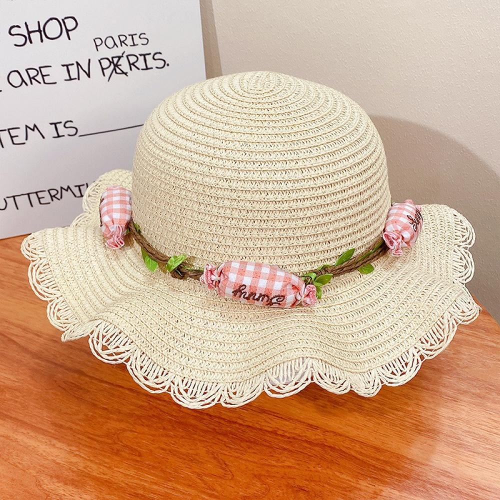 Bullpiano Girls Straw Hat / Floppy Straw Sun Hat Girls / Girls Straw ...