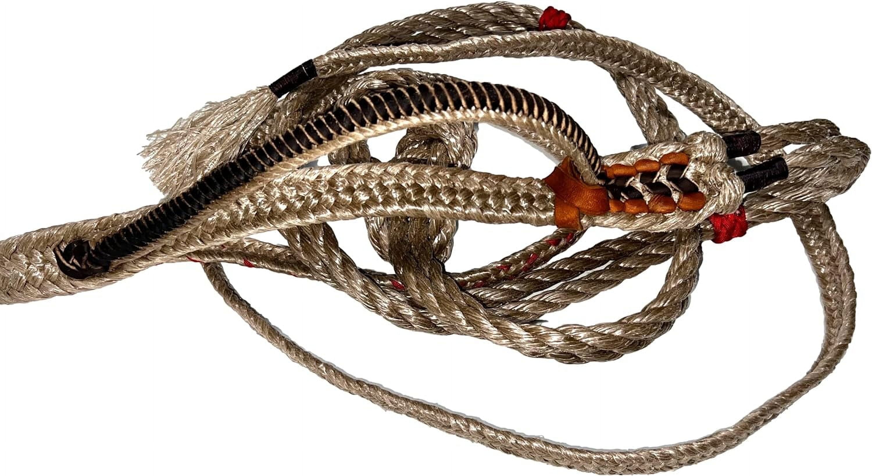 Free Shipping! Bull rope custom 9/9 lace full leather left hand rodeo ...