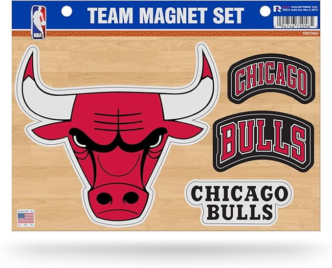 Bulls Die Cut Team Magnet Set Sheet, 8.5 x 11" - Walmart.com