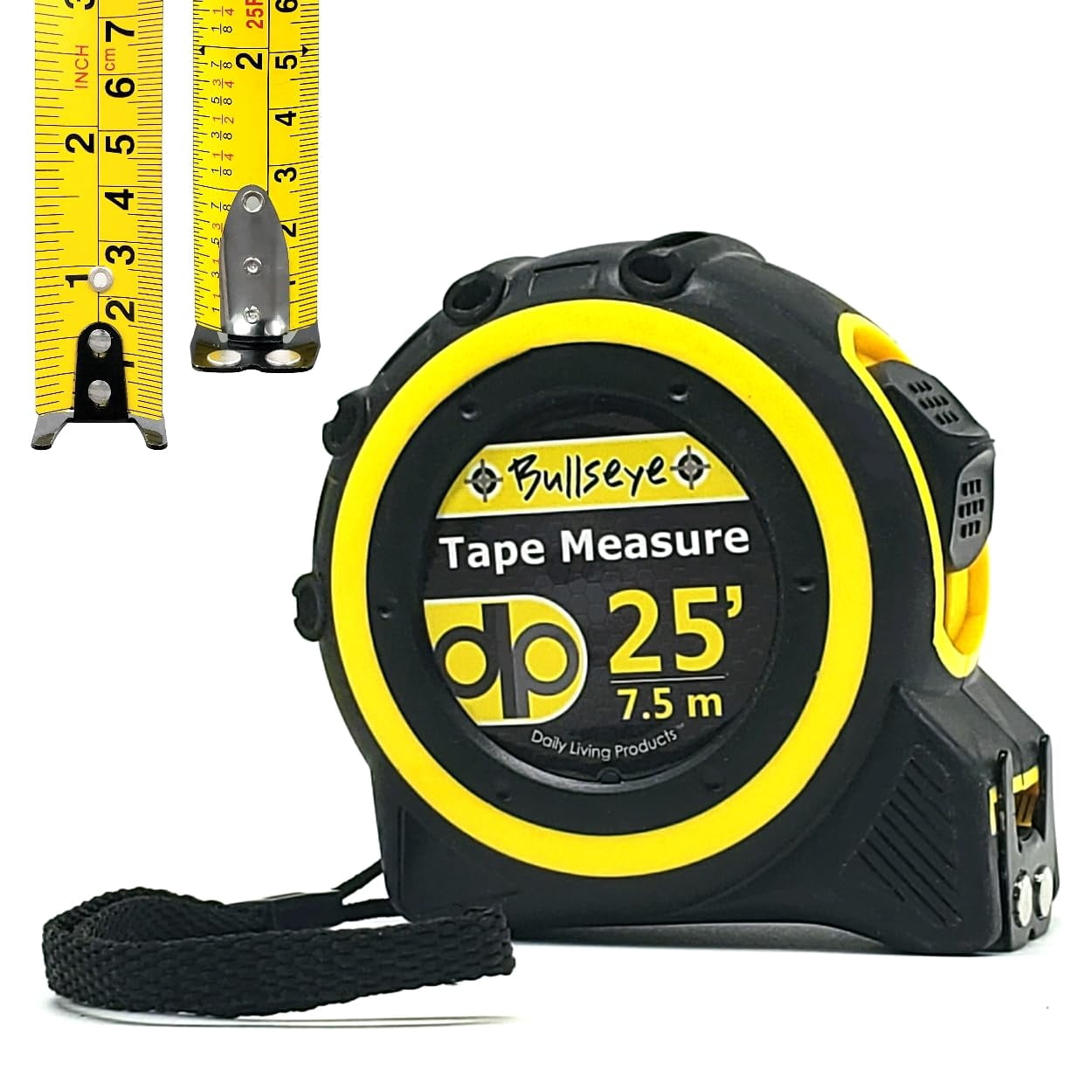 Bullseye 25 Ft Tape Measure with Magnetic Hook - 1" Double-Sided Blade ...
