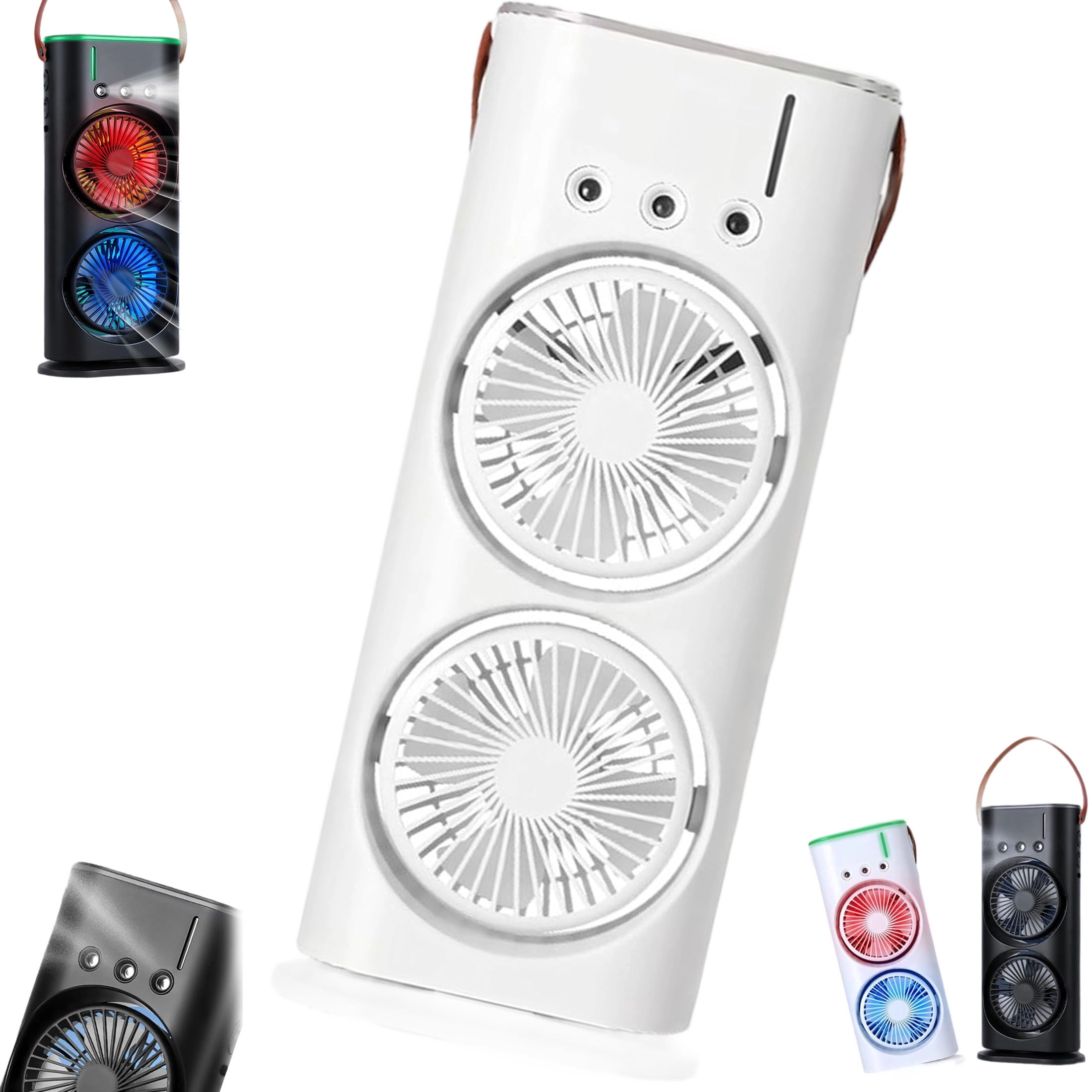 Bullseye Air Rechargeable Misting Fan,Bullseyeair Portable Double Fan ...