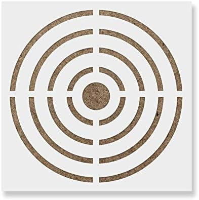 Bullseye Target Stencil - Stencil Bullseye, Gun Target Stencil, Paper ...