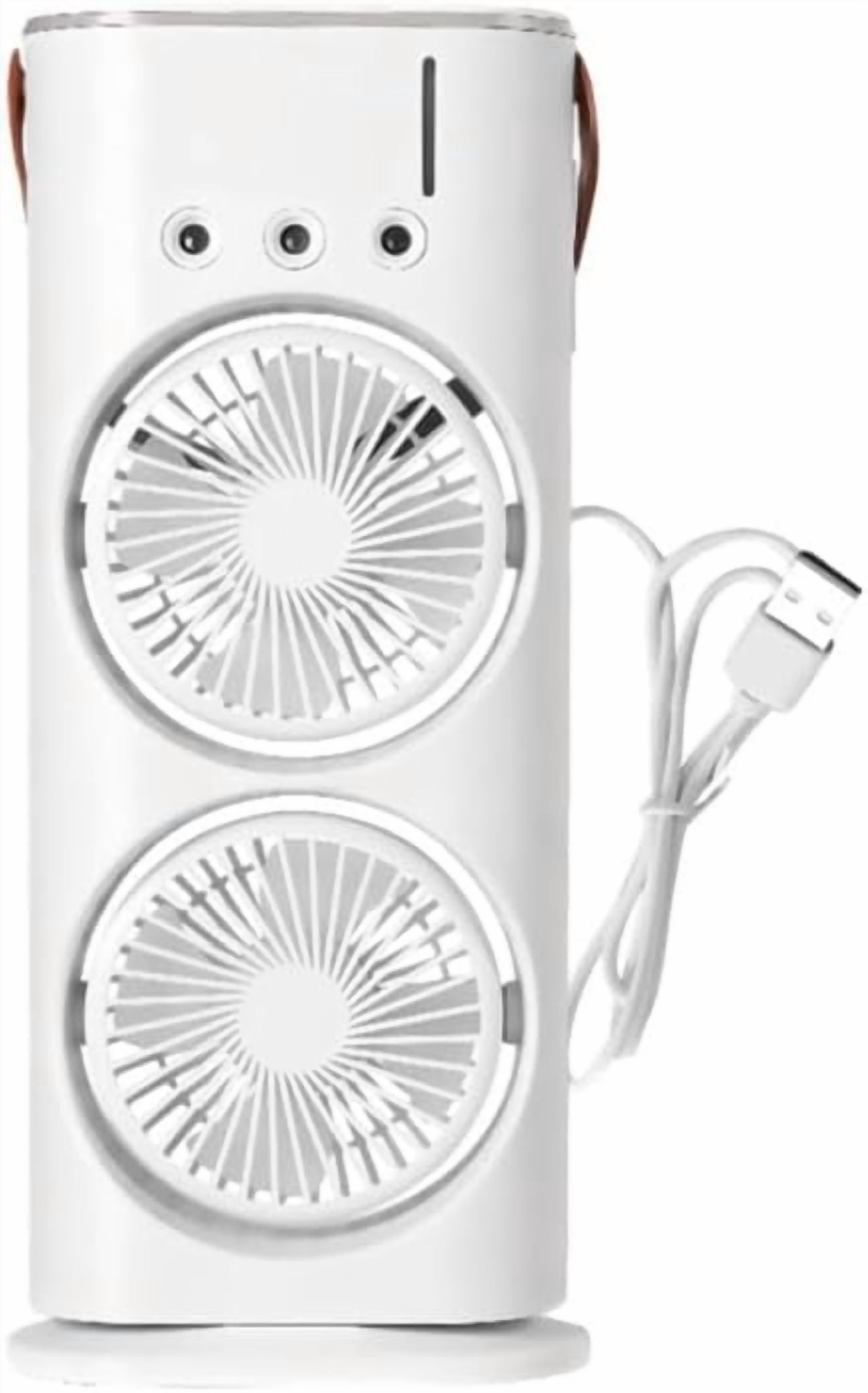 Bullseyeair Portable Double Fan Rechargeable Misting Fan AC Cooling Fan ...