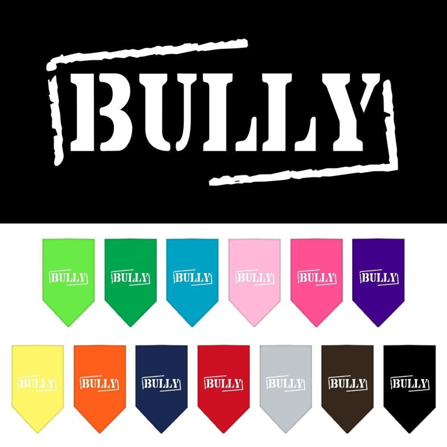 Pet and Dog Bandana Screen Printed, "Bully" - Walmart.com