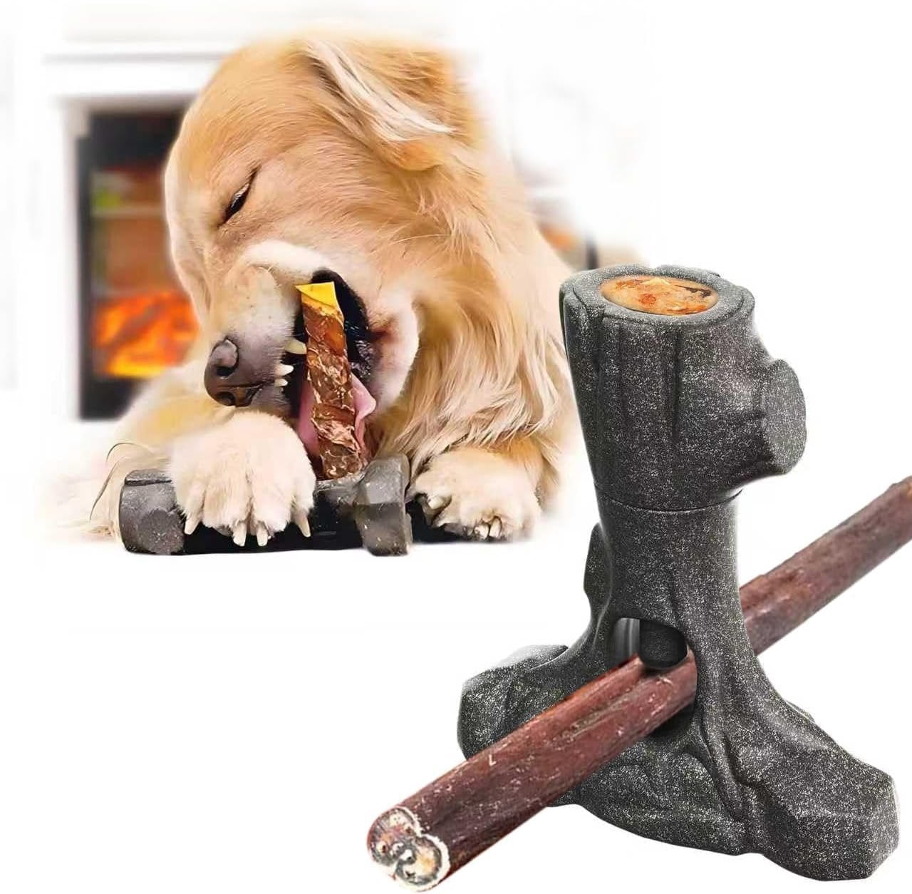 Bully Stick Holder & Frozen Snack 2-in-1 for Large Aggressive Chewers ...