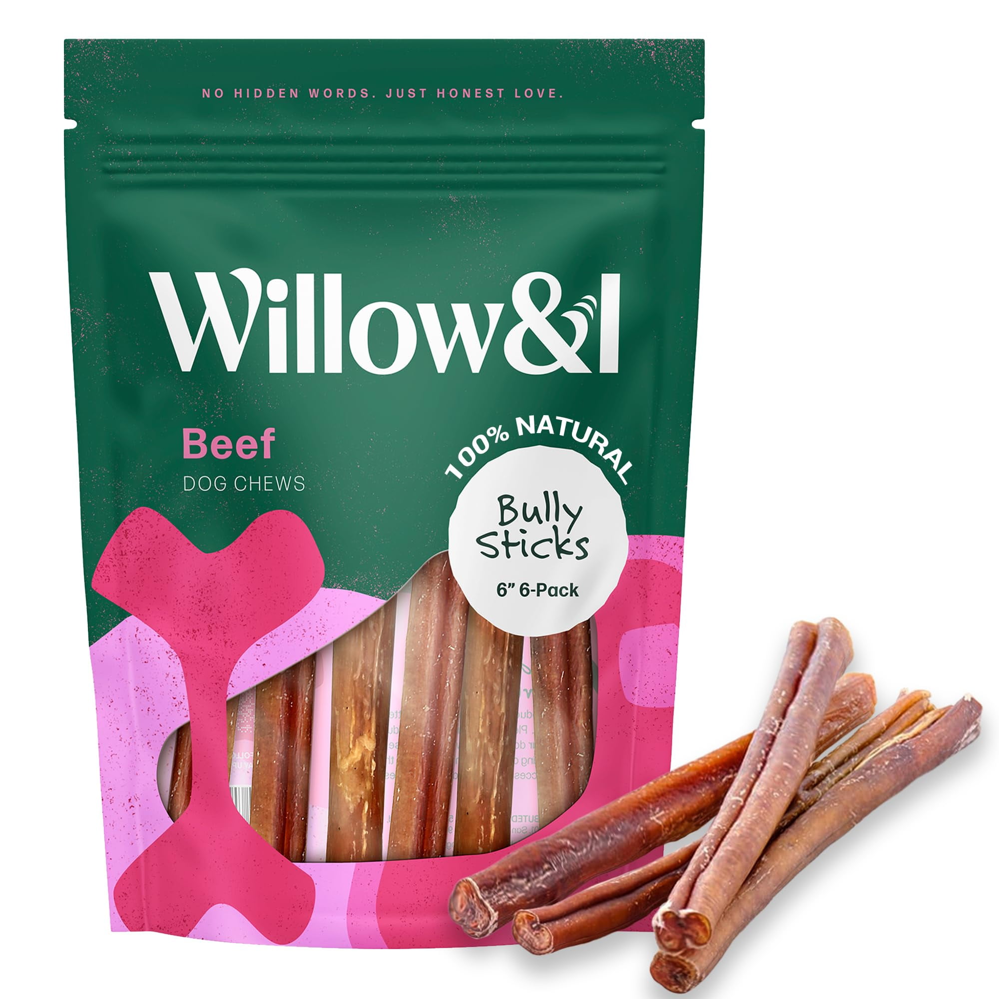 Bully Sticks For Dogs -6 Inch Natural Bully Sticks For Medium Dogs ...