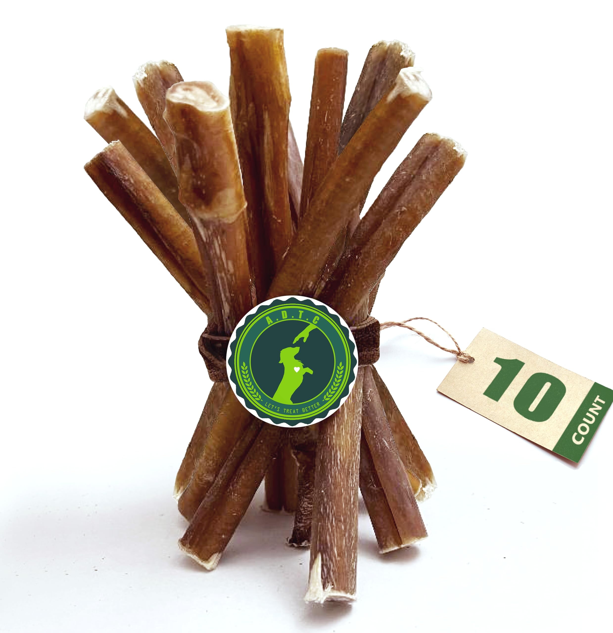 Bully Sticks for Dogs | Natural COC1Long Lasting Pizzle Sticks | Single ...