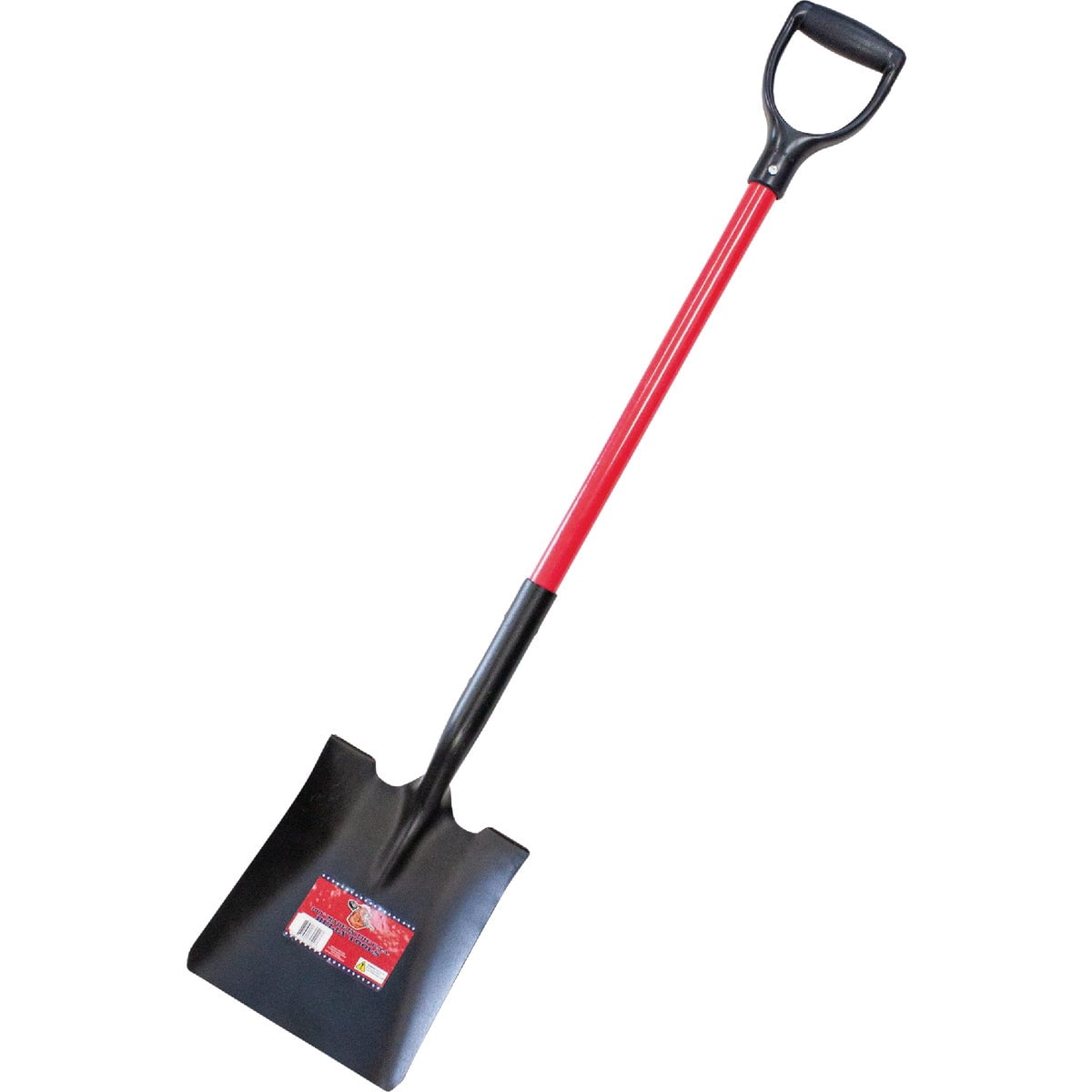 Bully Tools, Square Point Shovel, 82520, Fiberglass D-Grip Handle ...