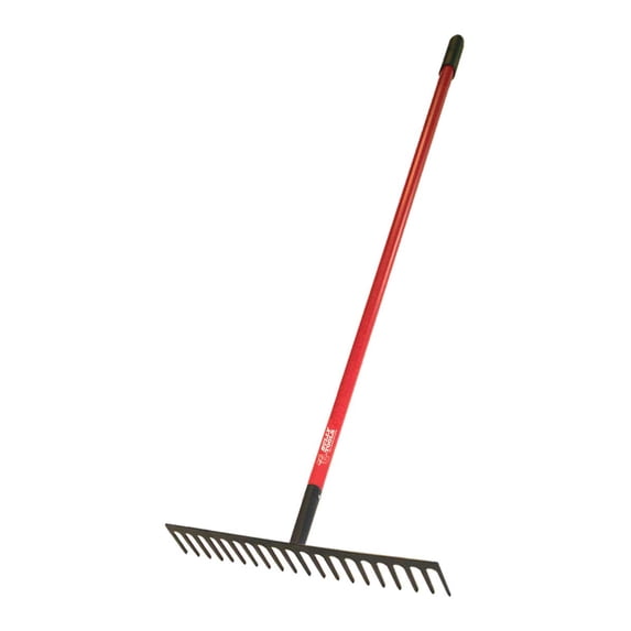 Bully Tools Landscape 18" Stone Rake with 66" Fiberglass Handle and ...