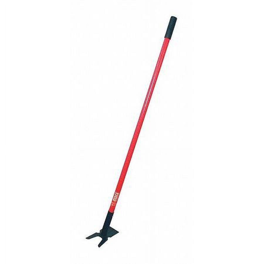 Bully Tools Garden Weeder, Two-Prong Weeding Hoe with Long Fiberglass ...