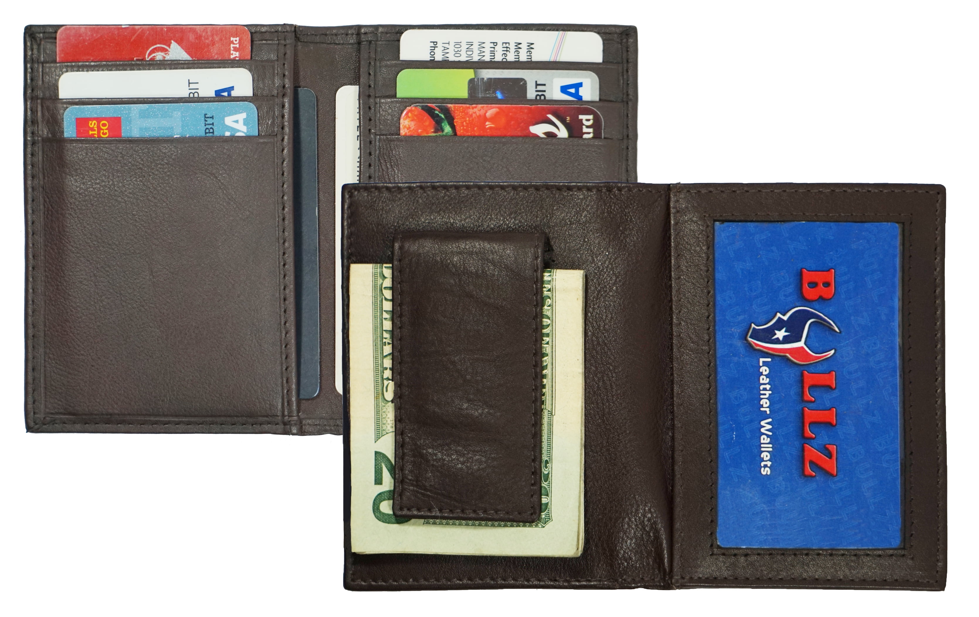 Bullz Bifold Mens Money Clip Wallet Slim Bifold Minimalist Card Holder ...