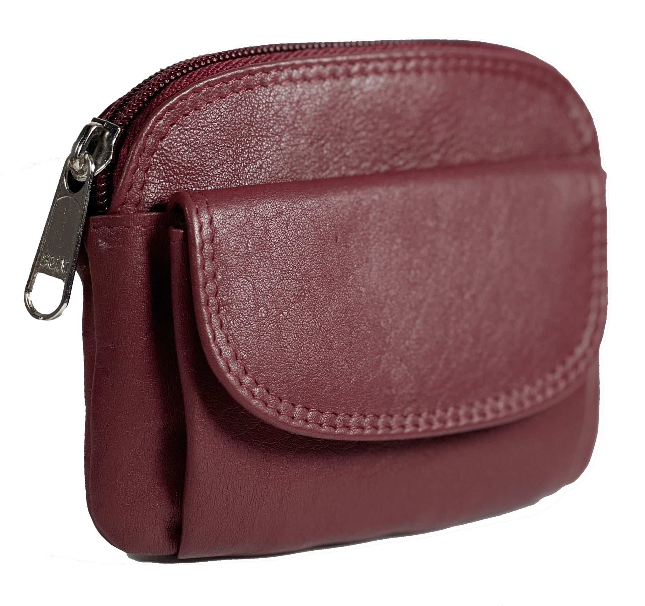 Bullz Genuine Leather Coin Purse Keychain Wallet for Women and Men ...
