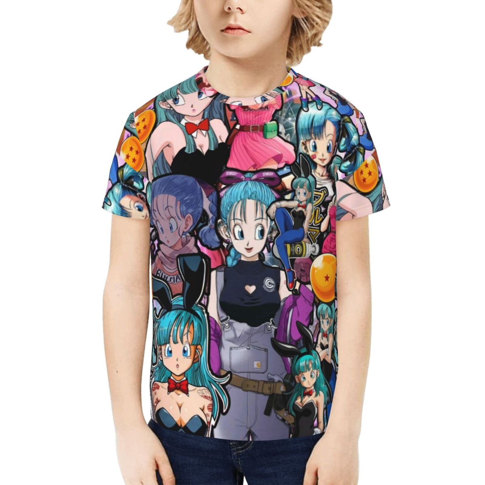 Bulma Boys Girls Teens T Shirt Graphic Print Casual Short Sleeve Funny ...