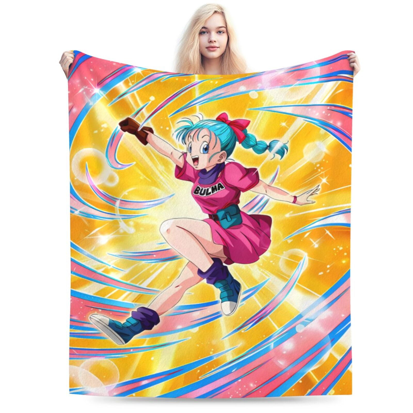 Bulma Throw Blanket Soft Lightweight Cozy Plush Flannel Bed Blanket ...
