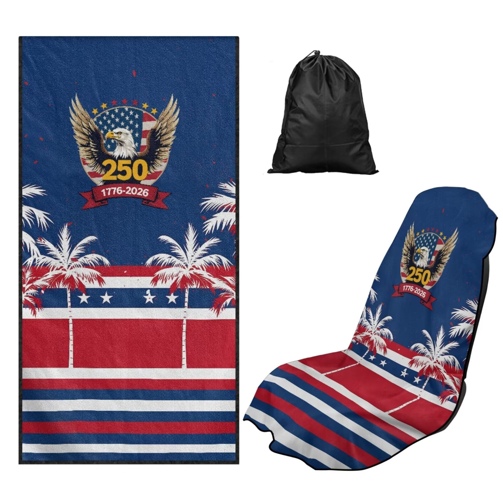 Bulopur 250 Years of America Front Car Seat Cover Towel for Men Eagle ...