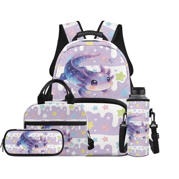 Bulopur Axolotl Kids Backpack Set for Girls 17 Inch Sweet Large ...