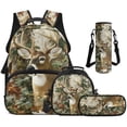 Bulopur Boys 17 Inch Backpack Set, 4 Piece Hunting Deer Print School ...