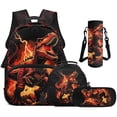 Bulopur Boys 17 Inch School Backpack 4 in 1 Lightning Dinosaurs Print ...