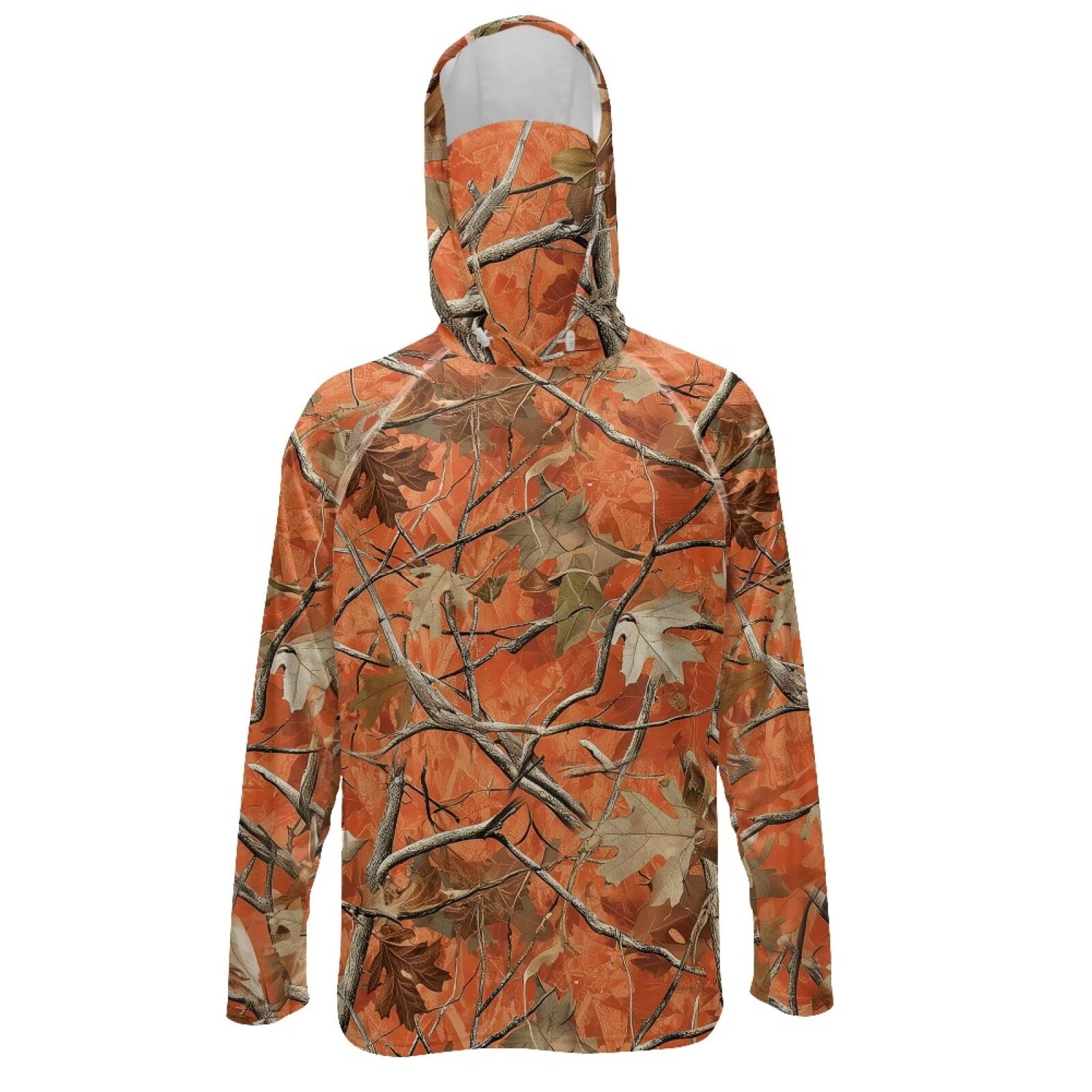 Bulopur Camo Hunting Branch Men’s Fishing Hoodie with Breathable Face ...